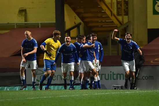 Oldham Athletic Players Celebrate After Game Editorial Stock Photo ...