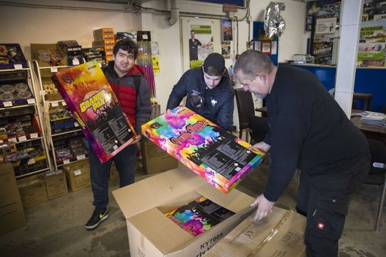 Workers Fireworks Store Display Their Goods Editorial Stock Photo ...