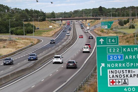Cars Traffic On E4 Motorway Editorial Stock Photo - Stock Image ...