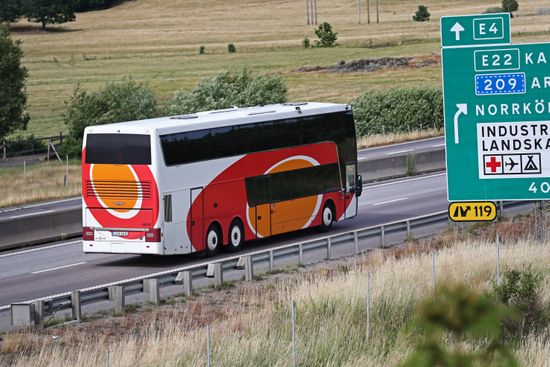 Bus Traffic On E4 Motorway Editorial Stock Photo - Stock Image ...