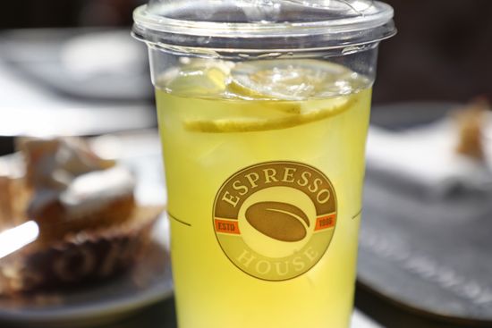 Cold Ice Tea Espresso House Cafe Editorial Stock Photo - Stock Image ...