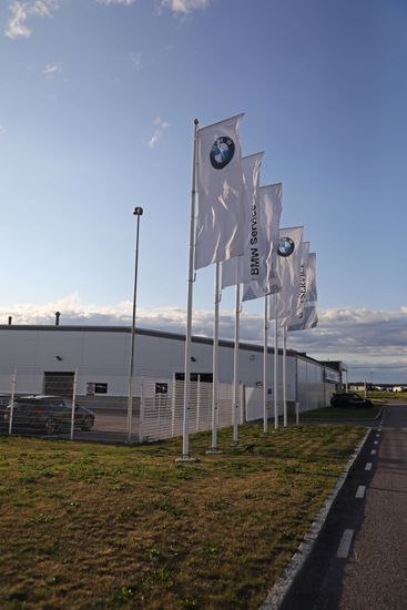 Bmw Flags Bmw Car Dealership Editorial Stock Photo - Stock Image ...