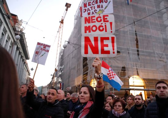 People Protest Against Croatian Covid19 Security Editorial Stock Photo ...