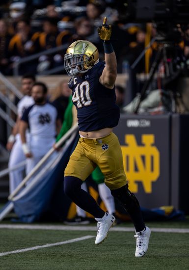 Notre Dame Linebacker Drew White 40 Editorial Stock Photo - Stock Image ...