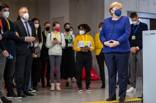 Executive Chancellor Angela Merkel Visits Tumo Editorial Stock Photo ...