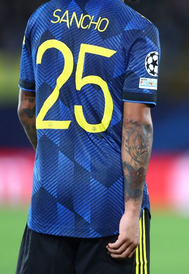 Jadon Sancho Manchester United Tattooed Arm Editorial Stock Photo ...
