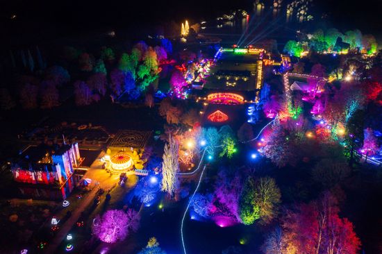 Stunning Christmas Light Display Hever Castle Editorial Stock Photo ...