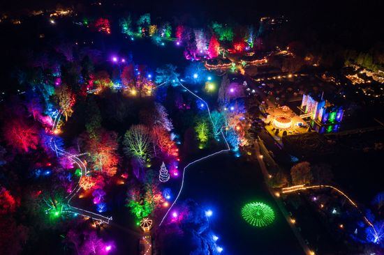 Stunning Christmas Light Display Hever Castle Editorial Stock Photo ...
