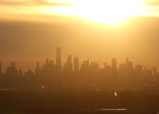 Sun Rises Behind One World Trade Editorial Stock Photo - Stock Image ...