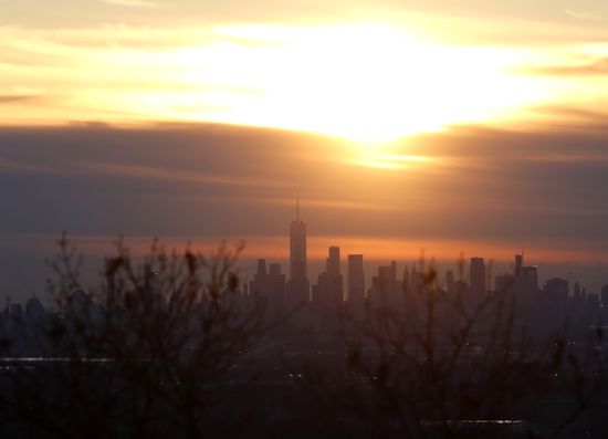 Sun Rises Behind One World Trade Editorial Stock Photo - Stock Image ...