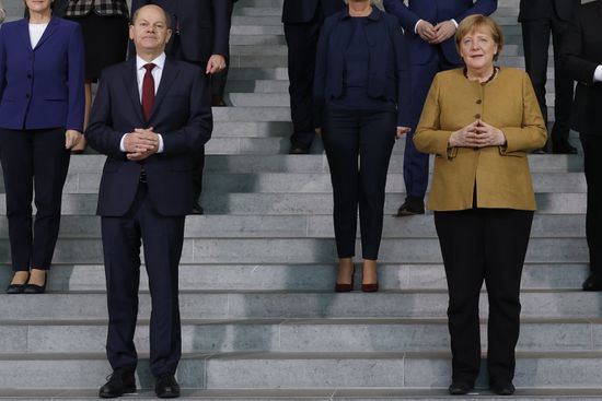 Acting Chancellor Angela Merkel Poses Acting Editorial Stock Photo ...