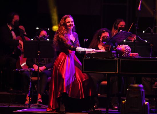 Anna Lackaff Mannheim Steamroller Performs Editorial Stock Photo ...