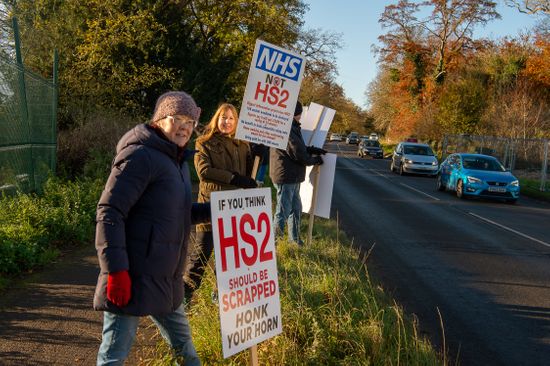 Anti Hs2 Protesters Were Protesting Along Editorial Stock Photo - Stock ...