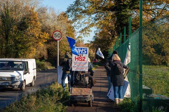 Anti Hs2 Protesters Were Protesting Along Editorial Stock Photo - Stock ...