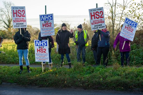 Anti Hs2 Protesters Were Protesting Along Editorial Stock Photo - Stock ...
