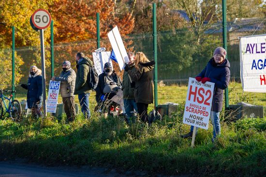 Anti Hs2 Protesters Were Protesting Along Editorial Stock Photo - Stock ...