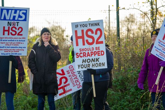 Anti Hs2 Protesters Were Protesting Along Editorial Stock Photo - Stock ...
