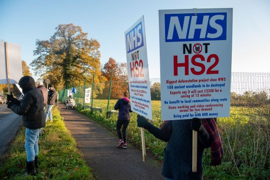 Anti Hs2 Protesters Were Protesting Along Editorial Stock Photo - Stock ...