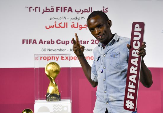 Man Poses Next Fifa Arab Cup Editorial Stock Photo - Stock Image ...