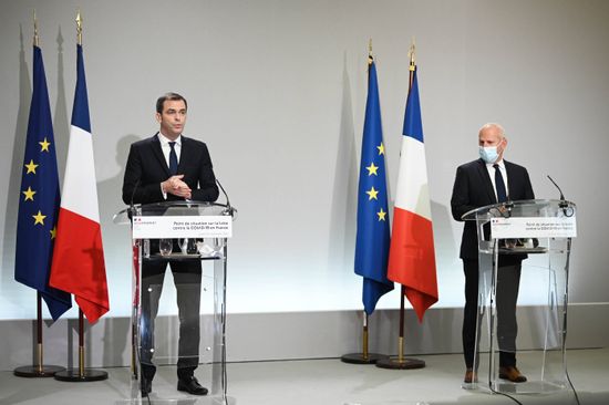 Press Conference Olivier Veran Minister Solidarity Editorial Stock ...