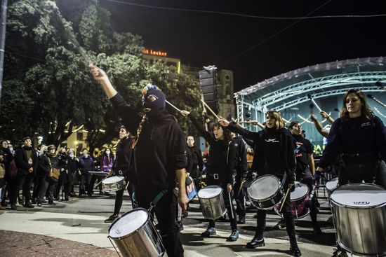 Protesters Seen Playing Musical Instruments During Editorial Stock ...