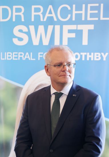 Australian Prime Minister Scott Morrison Looks Editorial Stock Photo ...