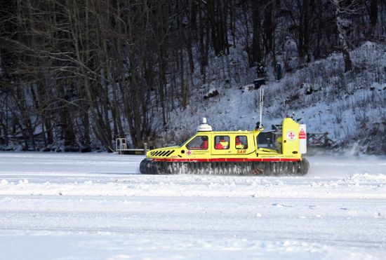 Ice Speedway On Lake Boren During Editorial Stock Photo - Stock Image ...