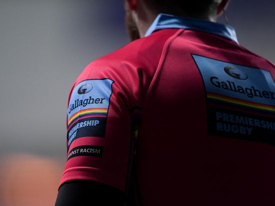 Gallagher Premiership Rugby Rainbow Campaign Branding Editorial Stock ...