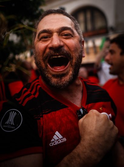 Flamengo Fan Poses During Fan Gathering Editorial Stock Photo - Stock ...