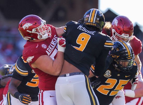 Beaux Limmer 55 Arkansas Offensive Lineman Editorial Stock Photo ...