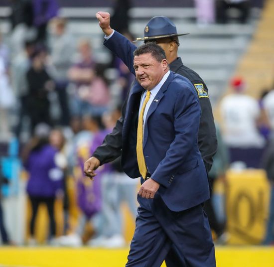 Lsu Head Coach Ed Orgeron Walks Editorial Stock Photo - Stock Image ...