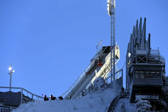 Due Wind Conditions Nordic Combined Ski Editorial Stock Photo - Stock ...
