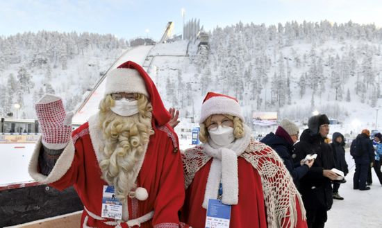 Maskclad Santa Claus Mother Christmas Keep Editorial Stock Photo ...
