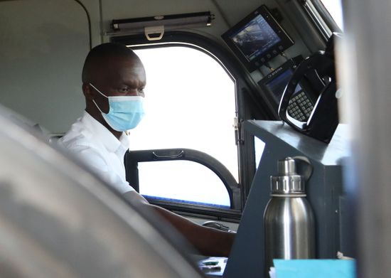 Kenyan Driver Prepares Launch Train Nairobi Editorial Stock Photo ...