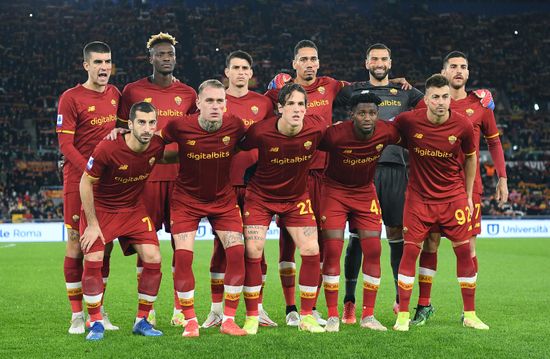 Roma Starting Eleven Poses Before Italian Editorial Stock Photo - Stock ...