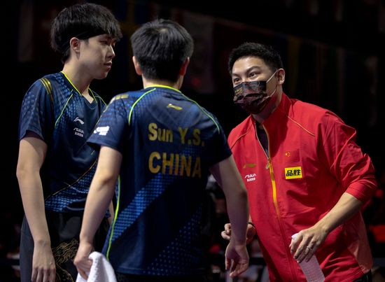 Chinas Coach Chen Qi R Instructs Editorial Stock Photo - Stock Image ...