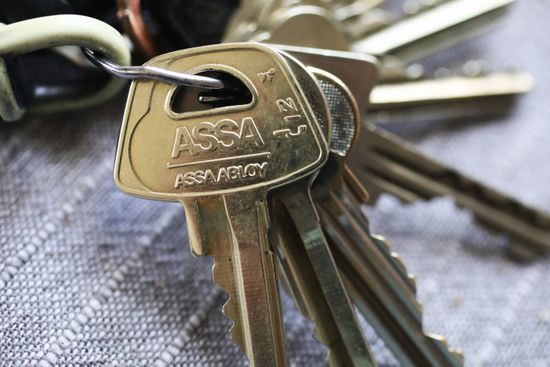 Keys Assa Abloy Company Assa Abloy Editorial Stock Photo - Stock Image ...