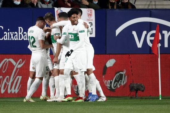 Elche Cfs Players Celebrate After Scoring Editorial Stock Photo - Stock ...