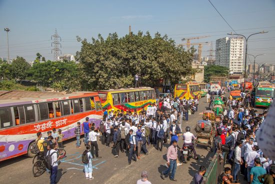 Students Block Road Rampura Bridge They Editorial Stock Photo - Stock ...