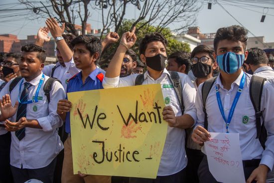 Students Block Road Rampura Bridge They Editorial Stock Photo - Stock ...