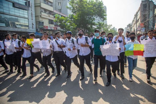 Students Block Road Rampura Bridge They Editorial Stock Photo - Stock ...