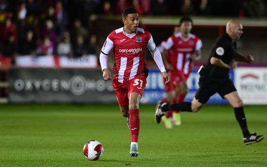 Josh Coley Exeter City During Emirates Editorial Stock Photo - Stock ...