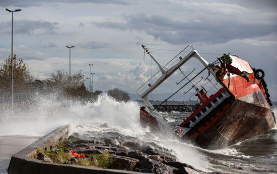 View Cargo Ship Damaged By Storm Editorial Stock Photo - Stock Image ...