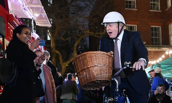 British Prime Minister Boris Johnson Rides Editorial Stock Photo ...