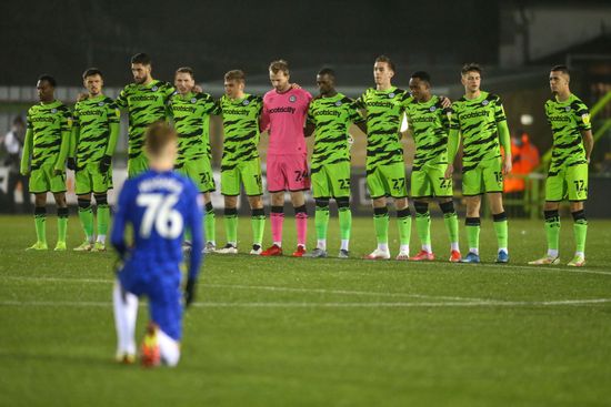 Stand Against Racism During Efl Trophy Editorial Stock Photo - Stock ...
