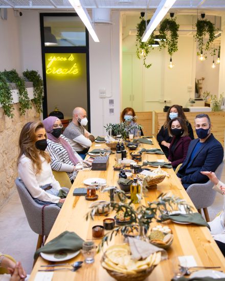 Queen Rania Wearing Black Face Mask Editorial Stock Photo - Stock Image ...