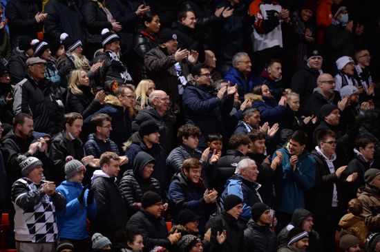 Gateshead Fans Applaud Their Team Editorial Stock Photo - Stock Image ...
