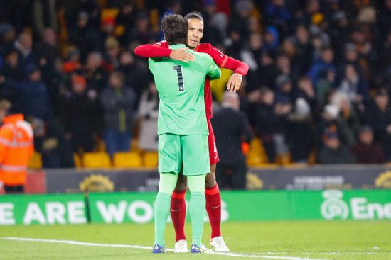 Virgil Van Dijk Alisson Liverpool Congratulate Editorial Stock Photo ...