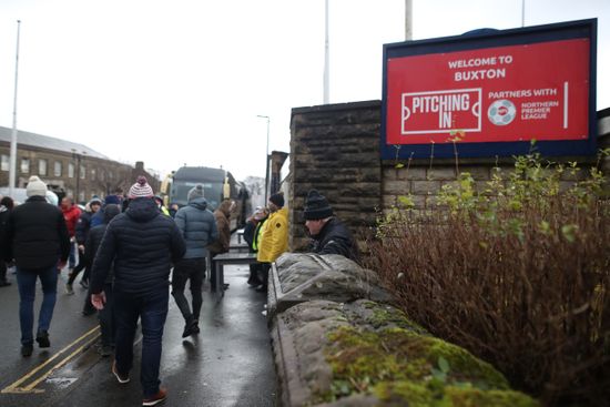 Buxton Fans Make Their Way Ground Editorial Stock Photo - Stock Image ...