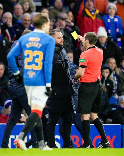 Referee Alan Muir Shows Yellow Card Editorial Stock Photo - Stock Image ...